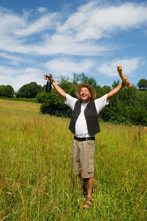 Happy typical French man stock photo. Image of french - 25751878