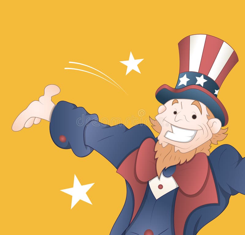 Uncle Sam Hat. EPS 10 Vector Stock Vector - Illustration of sign ...