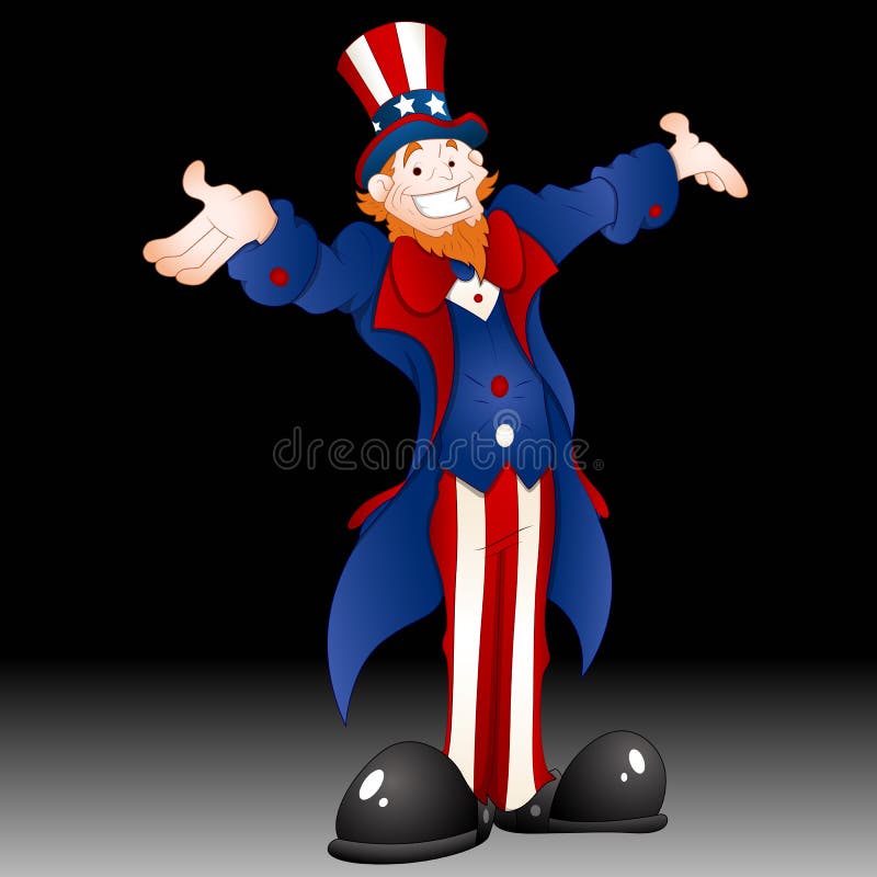 Uncle Sam Vector Sticker Art Stock Vector - Illustration of occasion ...