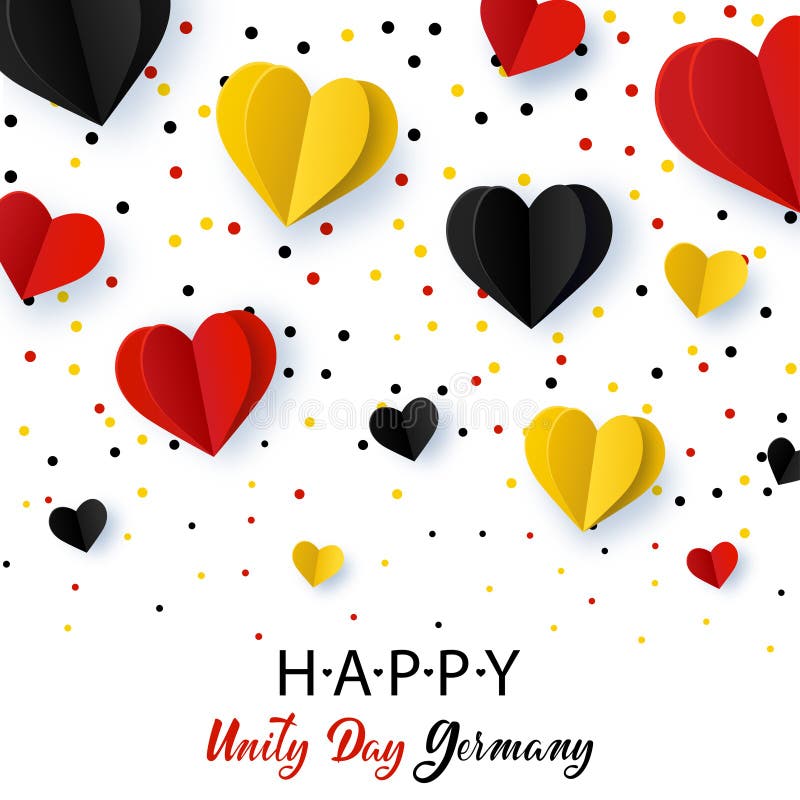 Happy Unity Day Germany. October 3rd. Background with Germany Flags in ...