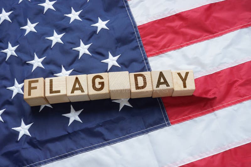 Happy USA Flag Day Greeting is Shown Using the Text Stock Photo - Image ...