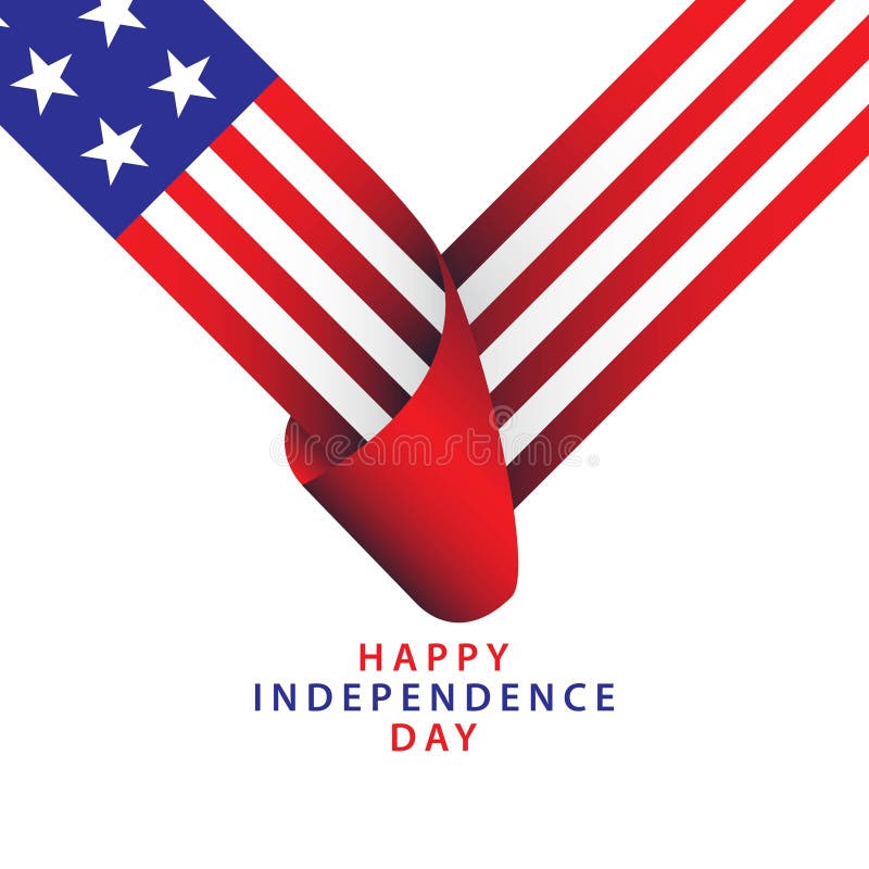 Happy USA Independence Day Vector Template Design Illustrator Stock ...