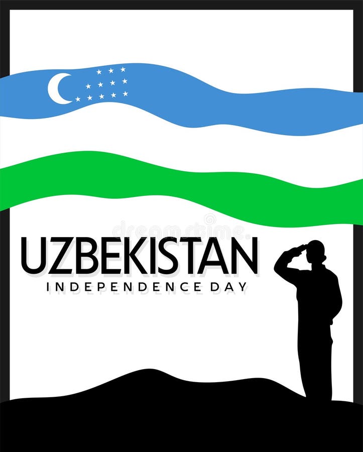Happy Uzbekistan Independence Day with Uzbekistan Flag Stock Vector ...