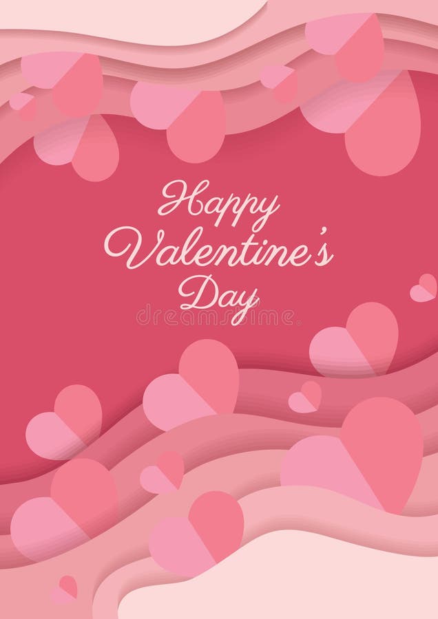 Happy Valentine Day Card or Wedding Card Design Stock Vector ...