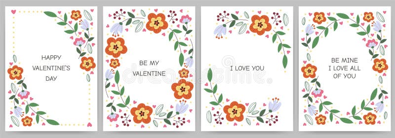 Happy Valentine S Day Greeting Card Set, Wedding Invitations ...