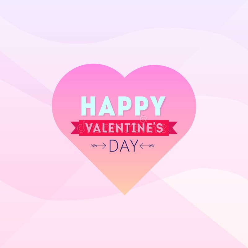Happy Valentine`s Day Hearth Love Sign Vector Illustration Stock Vector ...