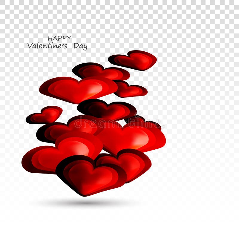Happy Valentine`s Day Rad Hearts Design Vector Illustration Stock ...