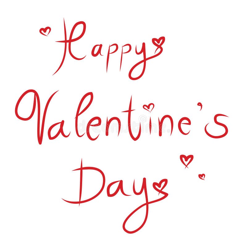 Happy Valentine s Day text stock vector. Illustration of salutation ...