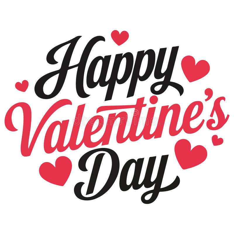 Happy Valentine S Day, Typography Vector Design Stock Vector ...