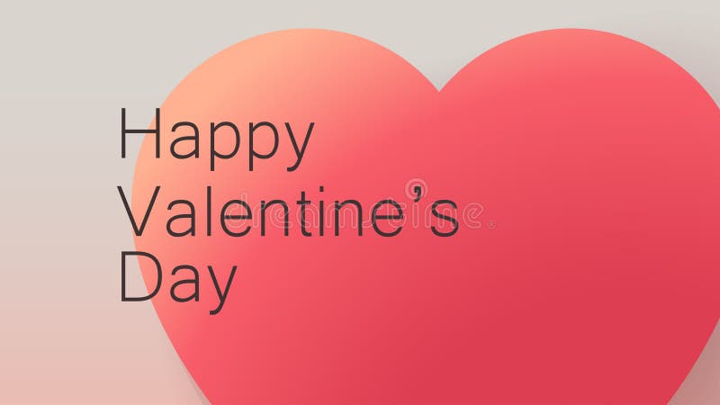 A Happy Valentines Day Backdrop Big Heart Stock Vector - Illustration ...