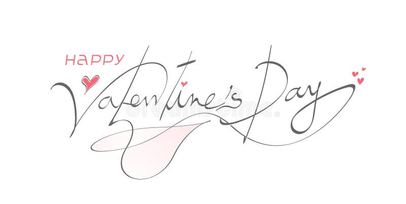 Happy Valentines Day Background with Heart Pattern and Typography of ...