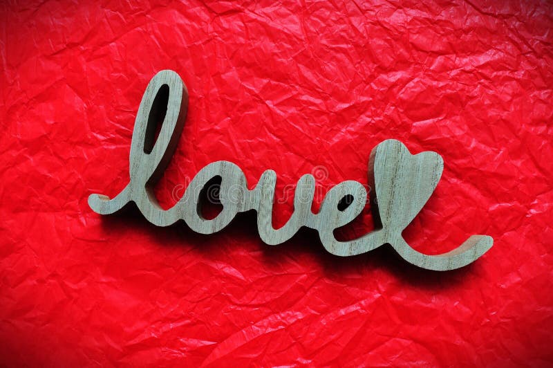 Red Background with Love Write Stock Photo - Image of orange, label ...