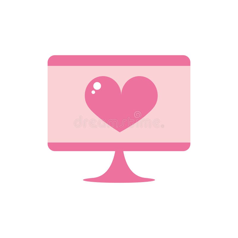 Computer heart stock vector. Illustration of design, engineering - 23565926