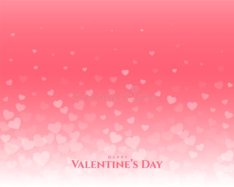 Happy Valentines Day Floating Hearts Greeting Design Stock Vector ...