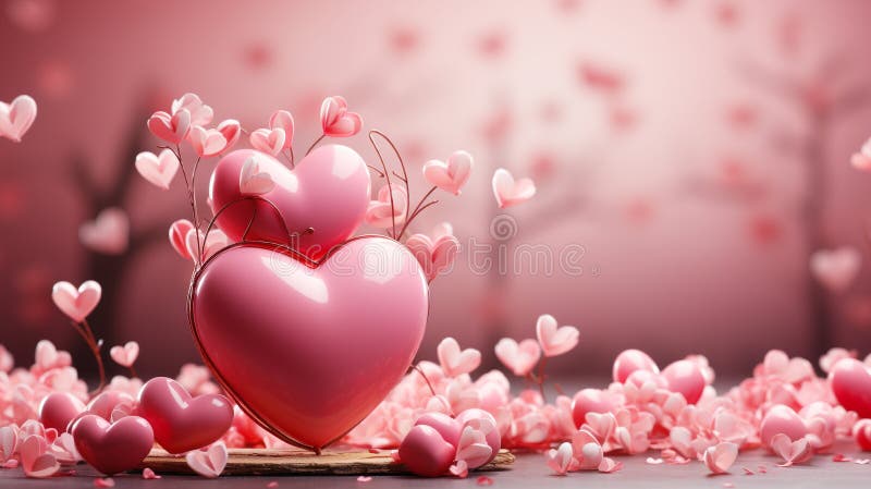 Happy Valentines Day Wallpaper Background, 3D Love Nice Background ...