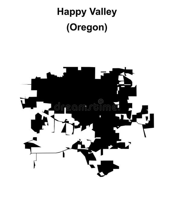 Happy Valley outline map stock vector. Illustration of isolated - 357530583