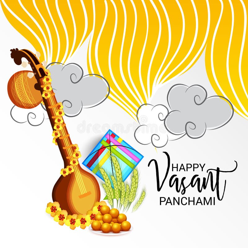 Happy Vasant Panchami. stock illustration. Illustration of ceremony ...