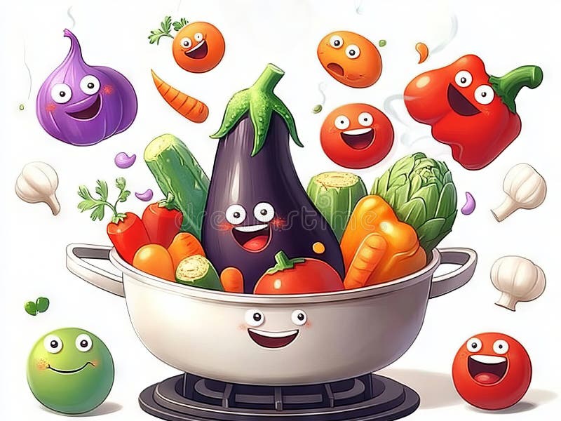 Veggie Cartoons Stock Illustrations – 62 Veggie Cartoons Stock ...