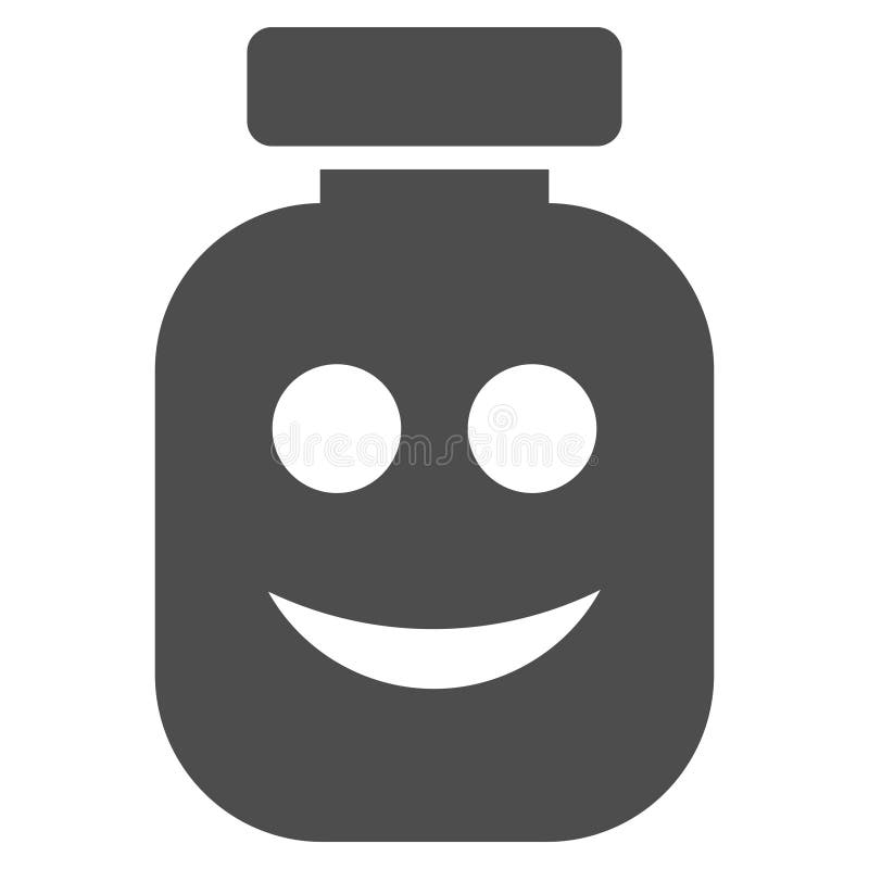 Happy Vial Flat Icon stock illustration. Illustration of expression ...