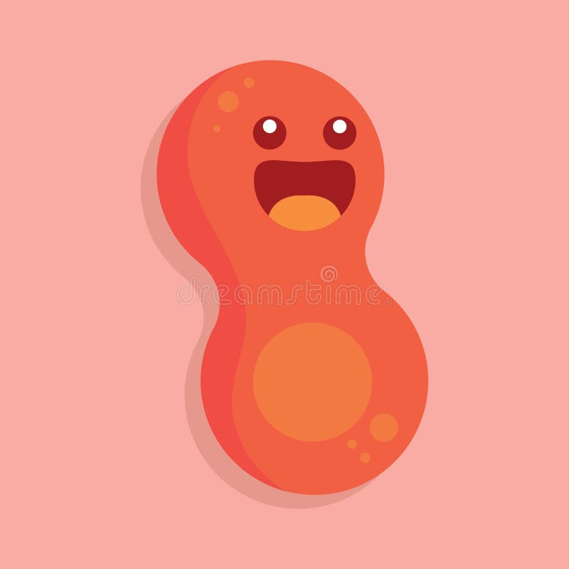 Happy Virus Vector. Excited Laughing Bacteria Illustration Stock Vector ...