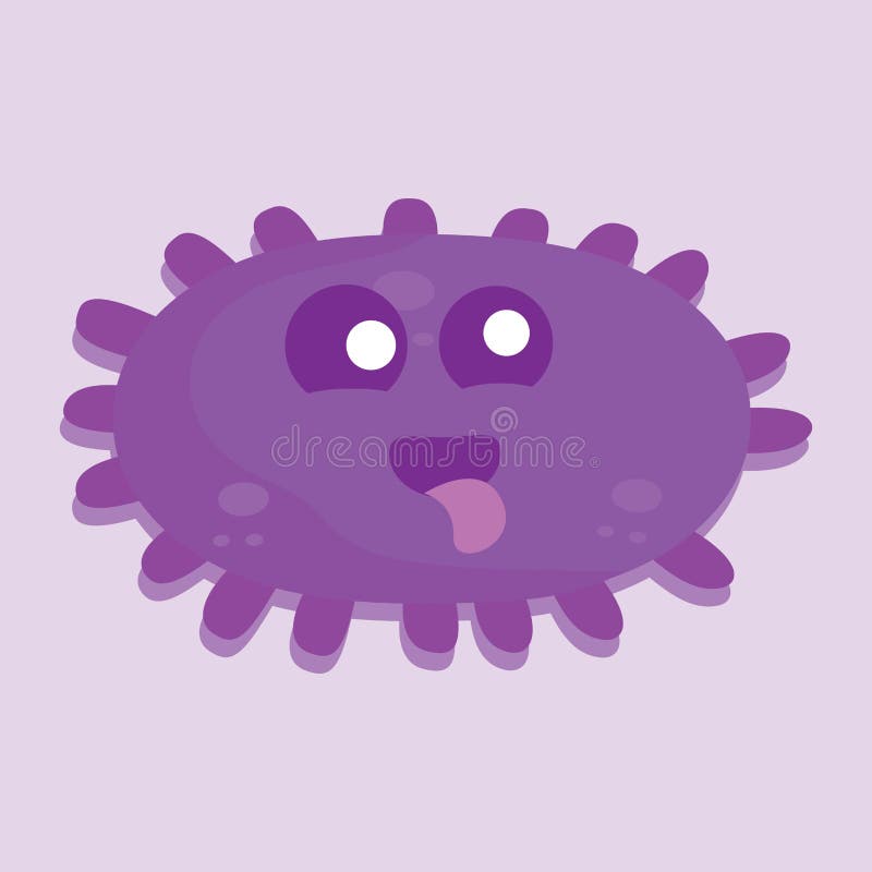 Happy virus cartoon stock vector. Illustration of organism - 184412955