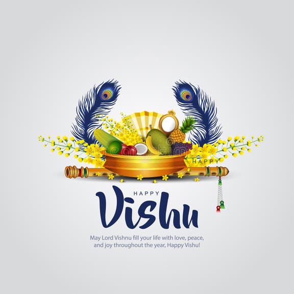 Happy Vishu Greetings. Vector Illustration Design Stock Vector ...
