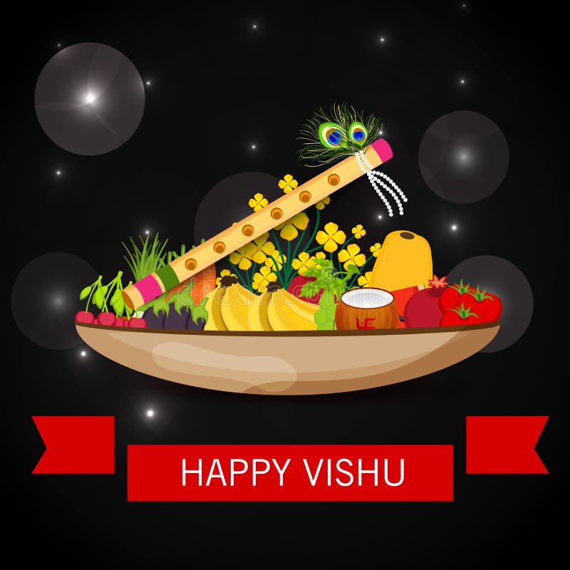 Happy Vishu. stock illustration. Illustration of celebrated - 113436444