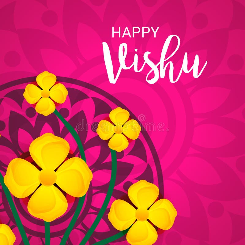 Happy Vishu. stock illustration. Illustration of kerala - 89868462