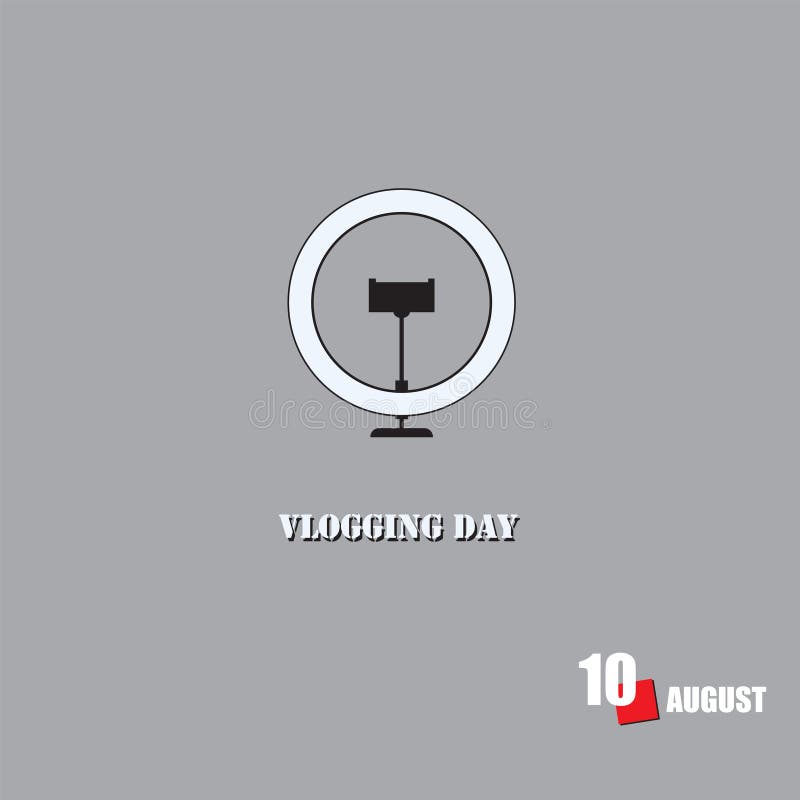 Happy Vlogging Day stock vector. Illustration of sound - 227006804