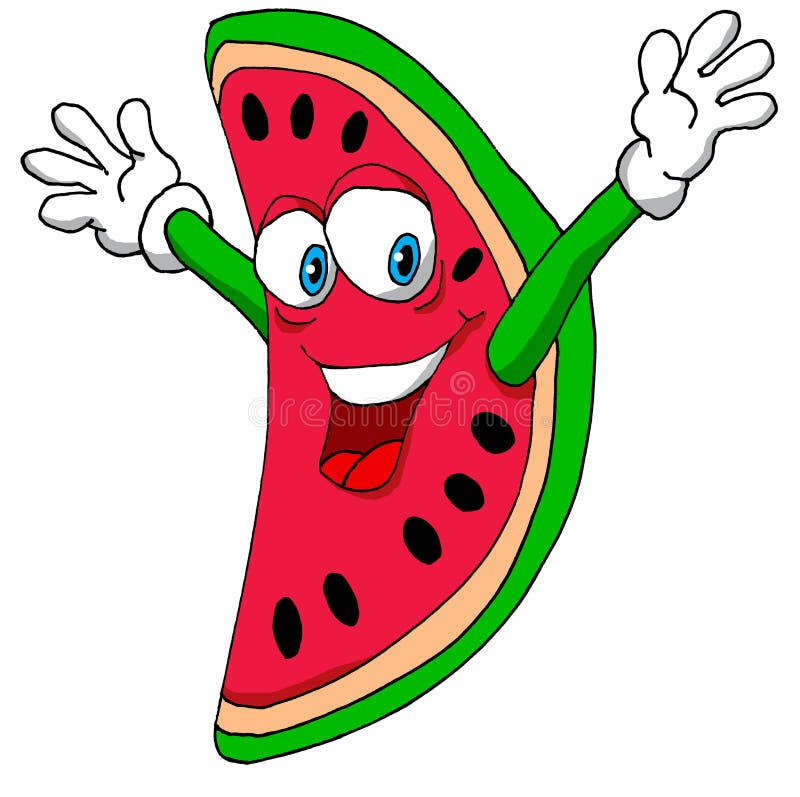 Happy Watermelon stock vector. Illustration of cartoon - 80650749