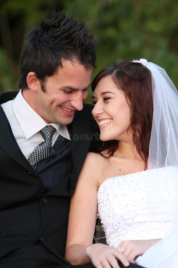 Happy Wedding Couple stock photo. Image of marry, happy - 22159240