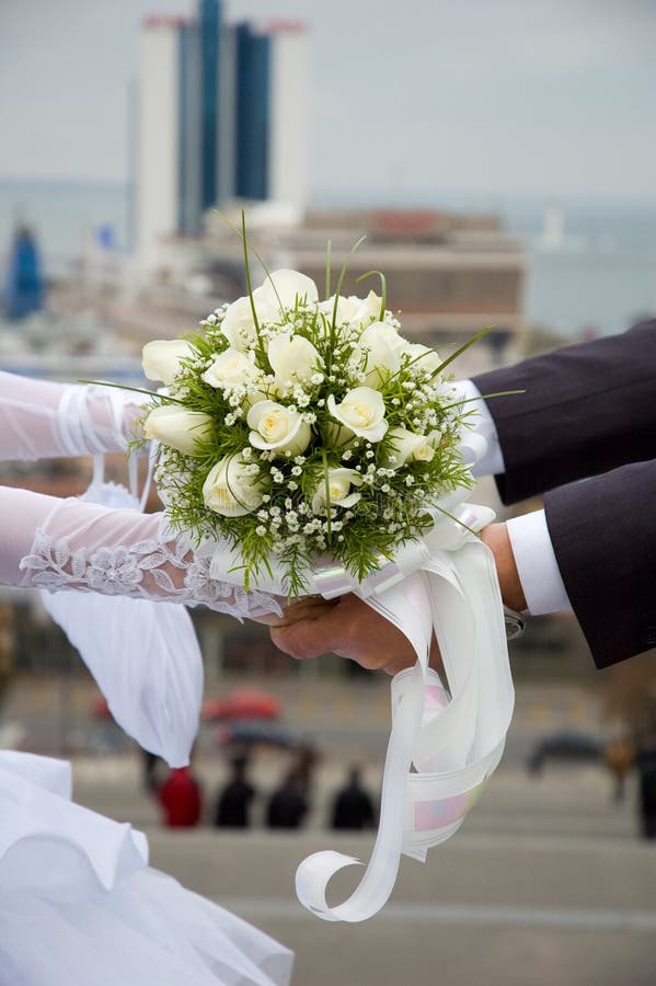 Happy wedding day stock image. Image of veil, bouquet - 3762931