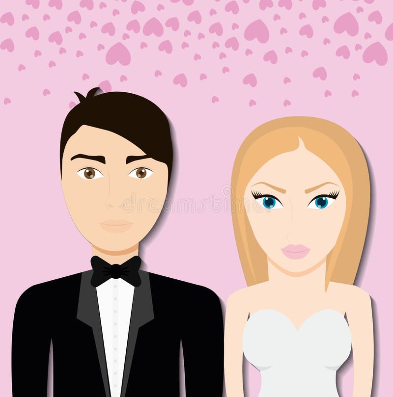 Happy wedding design stock illustration. Illustration of engagement ...