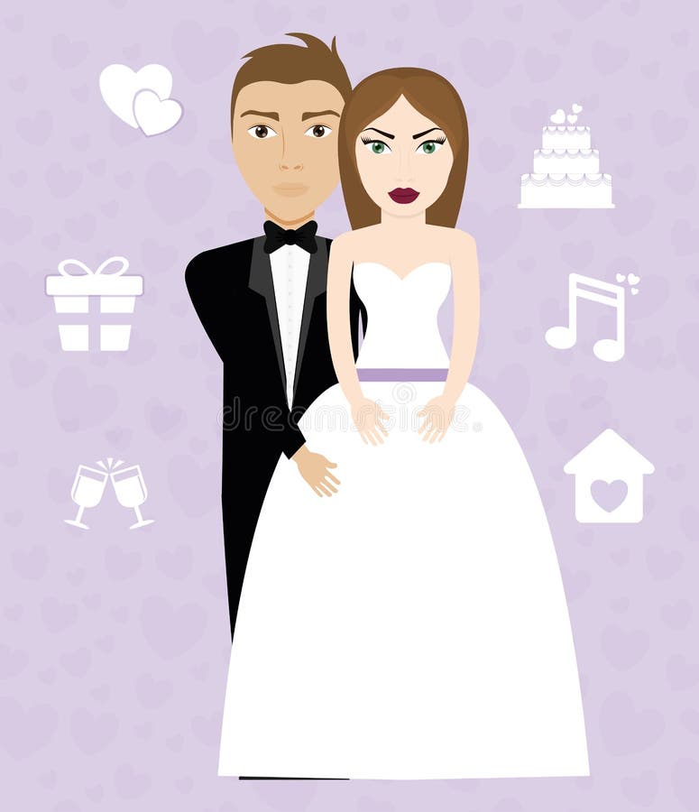 Happy wedding design stock vector. Illustration of married - 67608131