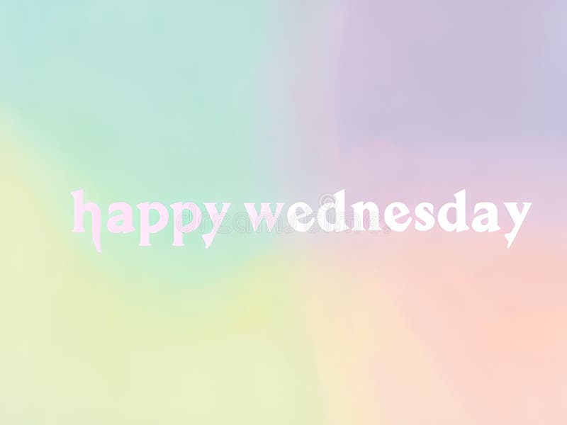 Happy Wednesday Pastel Background Stock Illustration - Illustration of ...