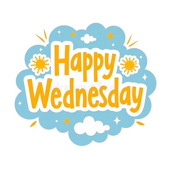 "Happy Wednesday" Blod Typography Design. Stock Illustration ...