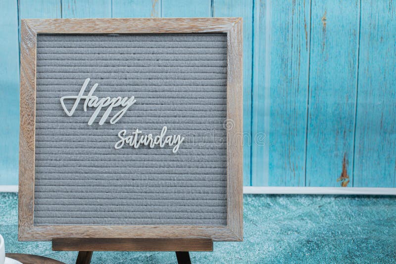 Happy Weekdays Poster Written with Letter Symbols on the Grey Tissue ...