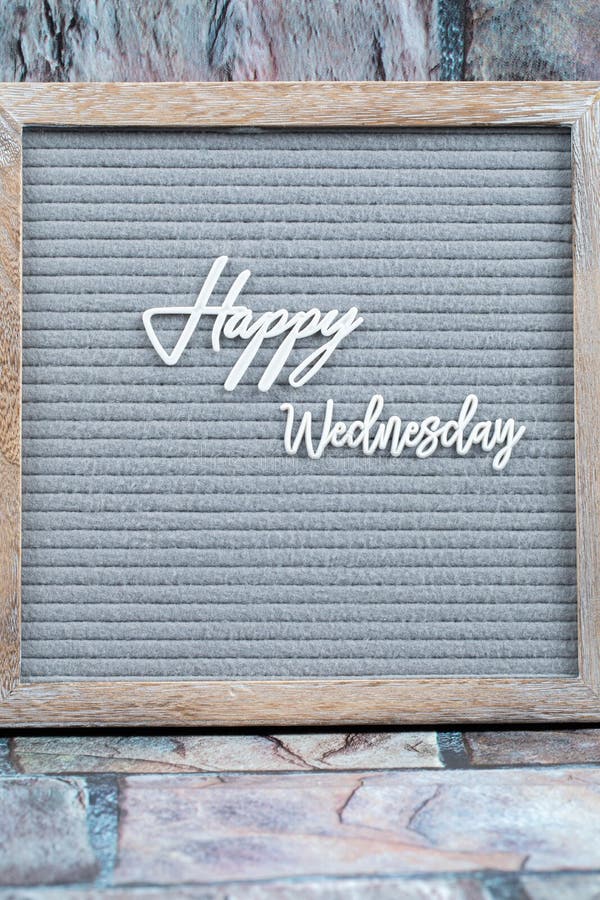 Happy Weekdays Posters Embedded on Grey Background Stock Image - Image ...