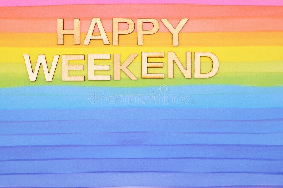 Happy Weekend Background - Illustration Stock Image - Image of yellow ...