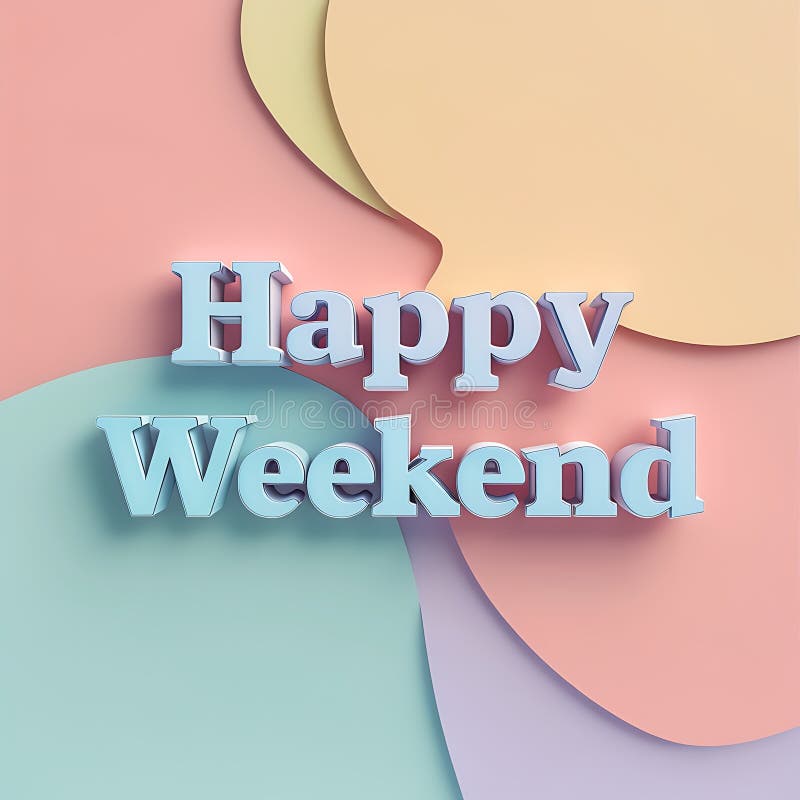Happy Weekend Greeting Card Stock Illustration - Illustration of ...