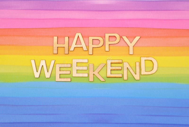 Happy weekend illustration stock illustration. Illustration of font ...