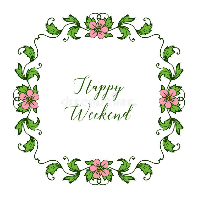 Happy Weekend Letter With Pattern White Background, Texture Of Pink ...