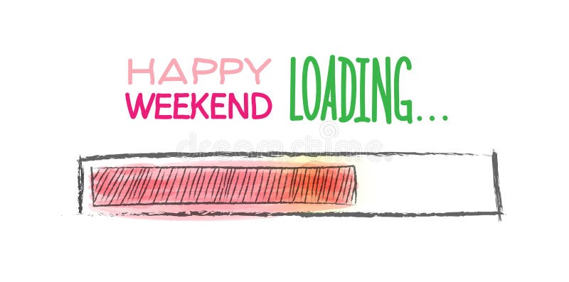 Happy Weekend Loading Icon. Vector Illustration for Websites and ...