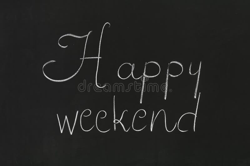Happy Weekend stock image. Image of hanging, board, post - 36665519