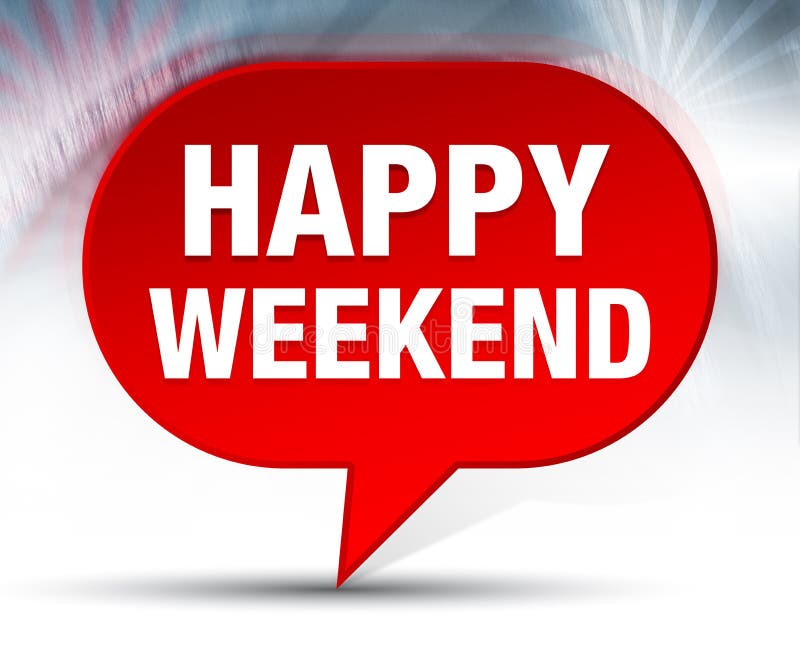Happy Weekend Red Banner Abstract Background Stock Illustration ...