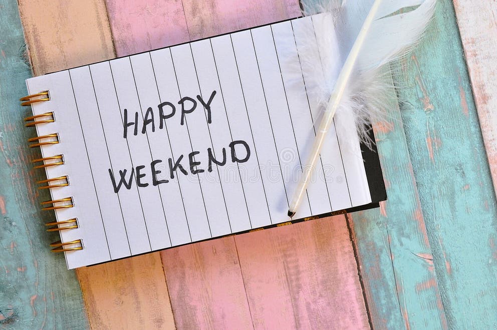 Happy weekend text stock photo. Image of happy, blue - 362521856