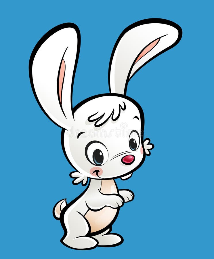 Rabbit Funny Cartoon Character Illustration Stock Illustration ...