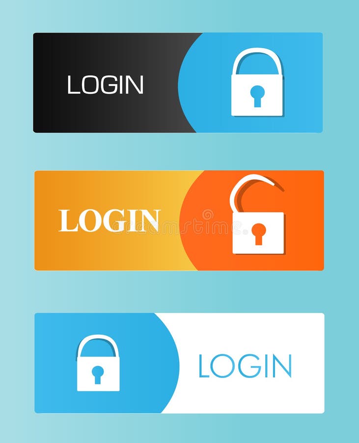 Login buttons stock illustration. Illustration of buttons - 5543619