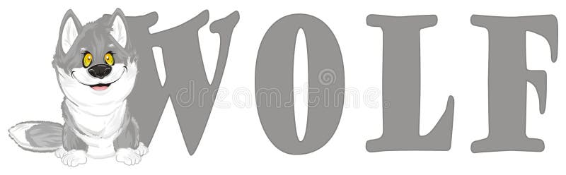 Large Wolf stock vector. Illustration of horizontal, animal - 9997451