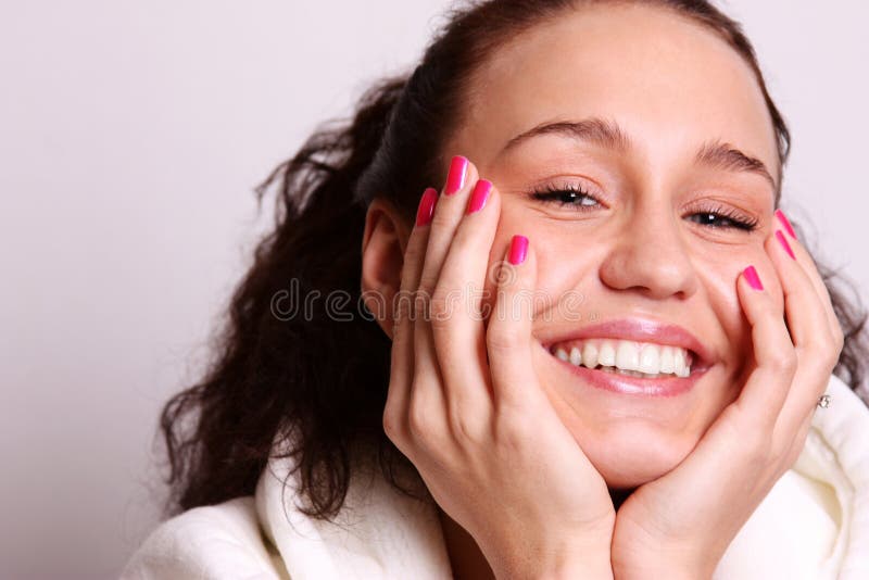 Happy woman stock photo. Image of fashion, facial, calm - 12109474